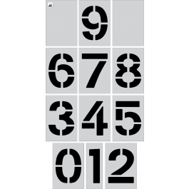 Shop 12-inch Number Kit Stencil - Stencil Store - Asphalt Kingdom