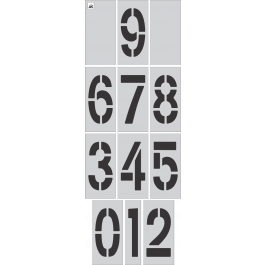 18-inch x 9-inch Number Kit Stencil