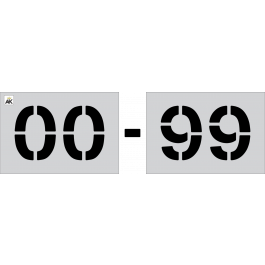 10-inch 2 Digit Number Kit 00-99