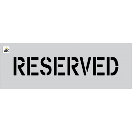 Buy 4-inch RESERVED Stencil Online at Asphalt Kingdom
