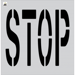 36-inch STOP Stencil - Reusable Stencil - Asphalt Kingdom