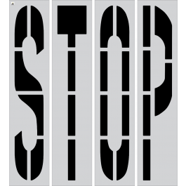 96-inch STOP Stencil - Parking Lot Stencil - Asphalt Kingdom