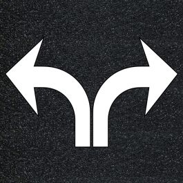 Preformed Thermoplastic Turn Arrow | 2 Reversible Arrows