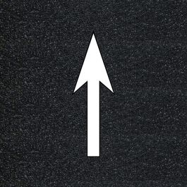 Preformed Thermoplastic Straight Arrow | 2 White Arrows